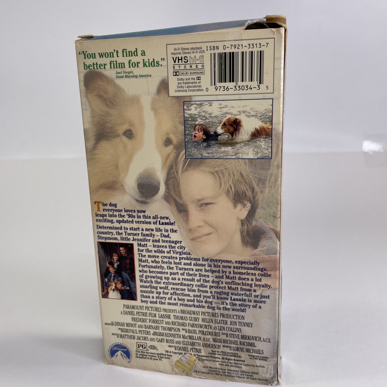 Lassie (VHS, 1994) Thomas Guiry, Helen Slater, Jon Tenney, Frederic ...