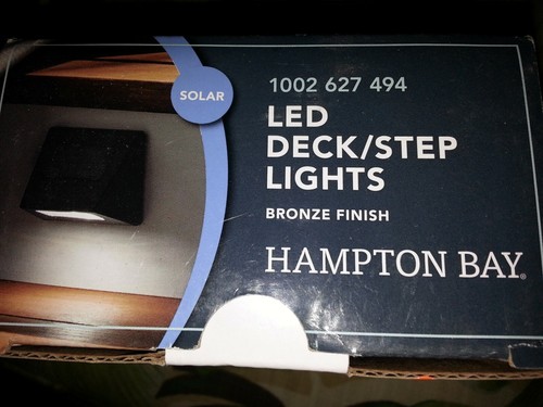 HAMPTON BAY LED DECK/STEP LIGHTS BRONZE FINISH 4 PACK 1002 627 494 | eBay
