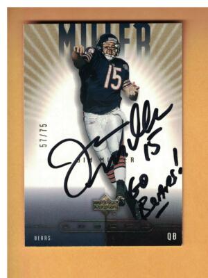 Jim Miller AUTOGRAPHED 2002 UD GRADED GOLD FOOTBALL CARD SIGNED #57/75 ...