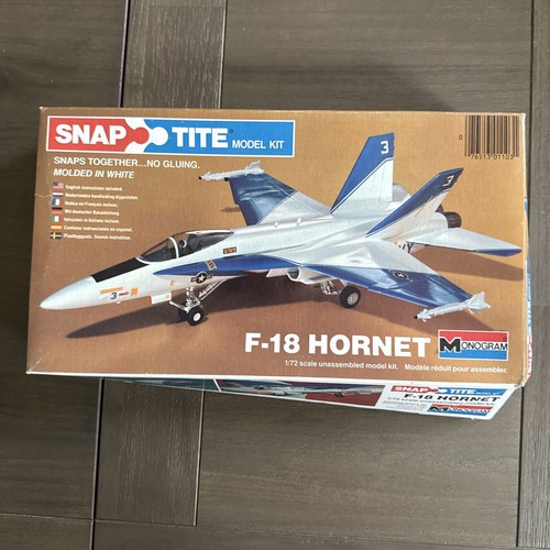 Vintage Monogram Snap-Tite ~ F-18 Hornet ~ 1/72 Scale ~ Plane ~ Model ...