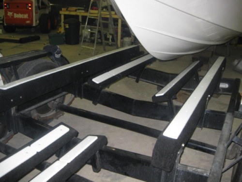 3" x 48" NEW BOAT TRAILER CARPET BUNK PLASTIC SLIDE RAIL Poly Glide ...