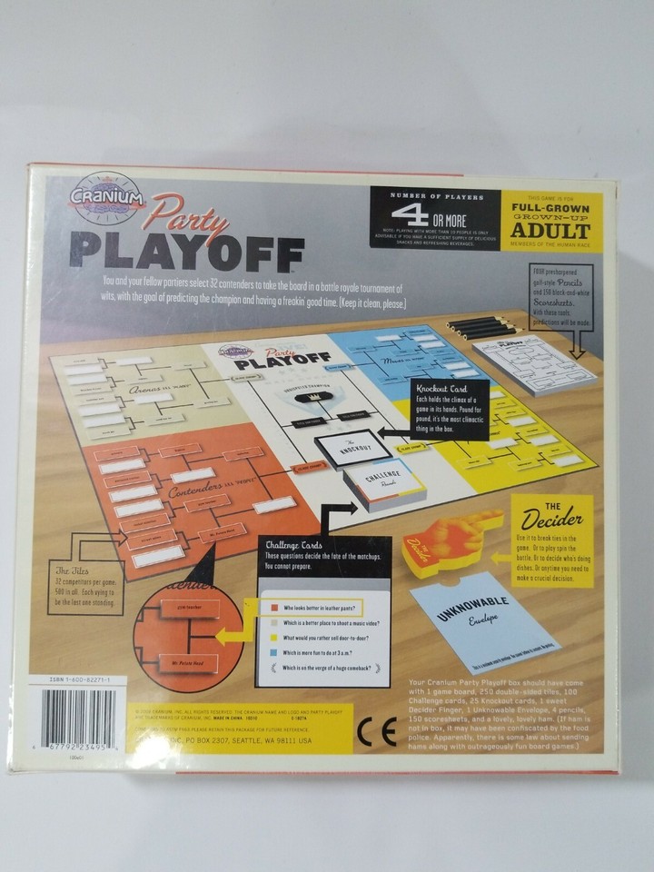 Party Playoff Cranium ( Brand New ) Fun Adult Social Board Game 18 ...