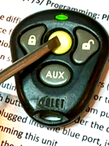 Hornet 474T Keyless Remote Car Starter 4 Button Yellow Valet Key Fob ...