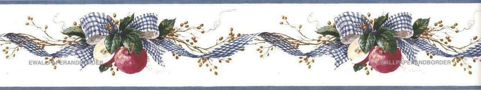 Waverly Festive Gingham Ribbon Bow Country Apple & Berries Vine ...