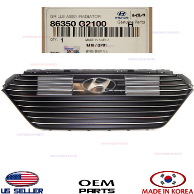 Genuine Grille Front Radiator Bumper ⭐OEM⭐ Ioniq w/ Smart Auto Brake ...