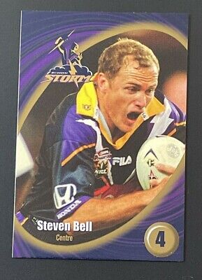 RARE NRL 2001 SEASON MELBOURNE STORM PLAYER CARD RUGBY LEAGUE 4 STEVEN ...