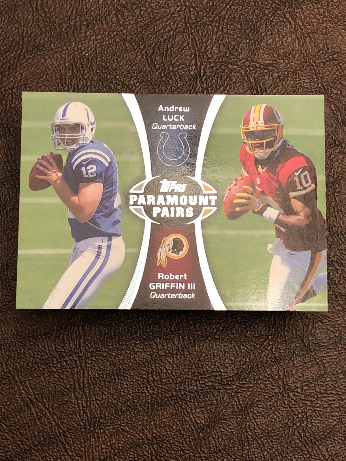 2012 Topps Football Paramount Pairs #PA-LG Andrew Luck/Robert Griffin ...