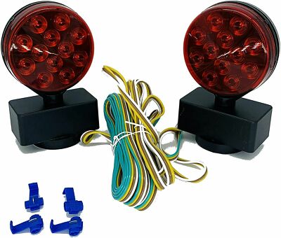 Magnetic led Tail Lights Towing Trailer Light Kit Multi-Function DOT | eBay