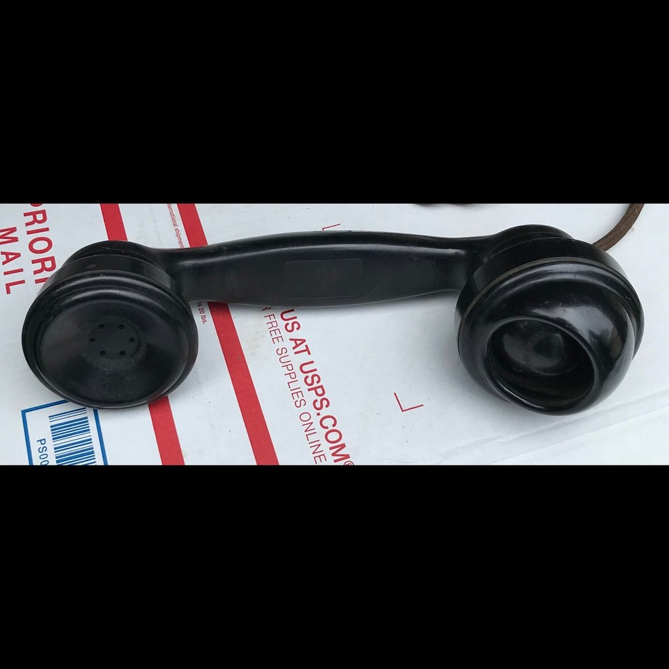 Orig c 1930s Western Electric 202 Oval Base Telephone w/E1 Bulletmouth ...