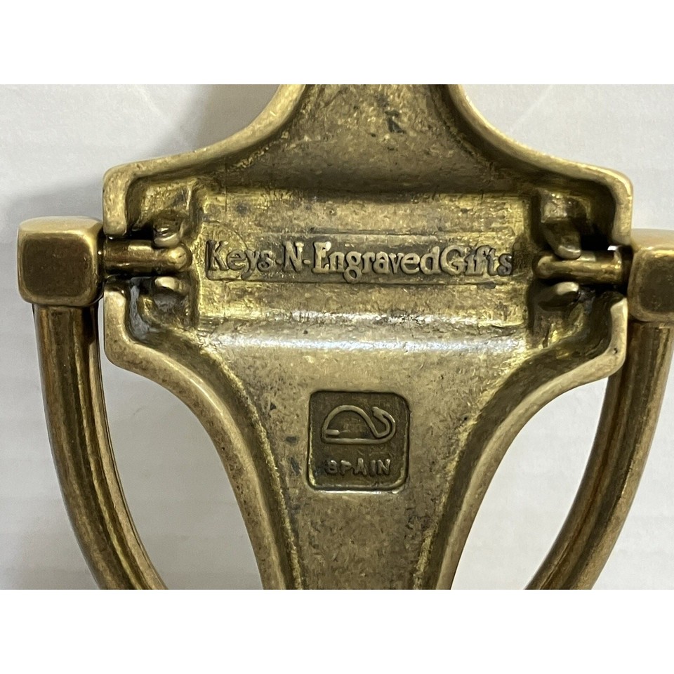 Brass Door Knocker Classic Style Engraved "Carter" Hardware Spain 3x6 Vintage | eBay