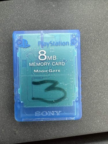 PlayStation 2 PS2 8 MB Memory Card Clear Blue | eBay
