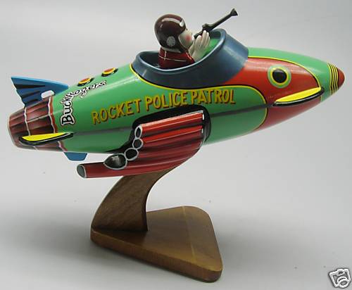 Rocket Ship Buck Rogers Police Patrol Desktop Wood Model Regular New ...