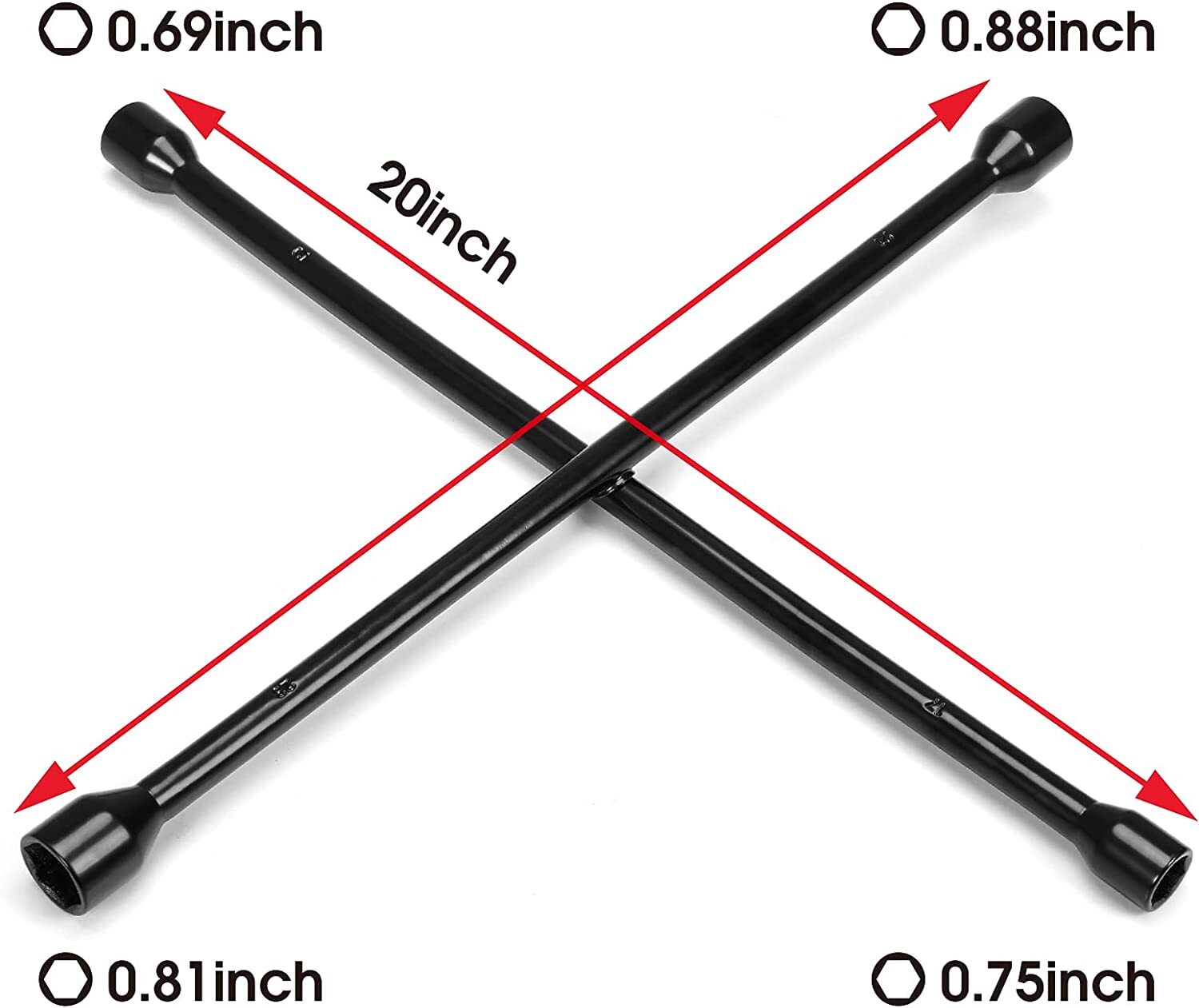 Torin TRX31101-20F Professional 20" Universal Heavy Duty Cross Lug ...