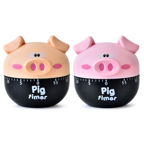 Fun Pig Shaped Mechanical Timer Kitchen Cooking Back Timer Practical ...