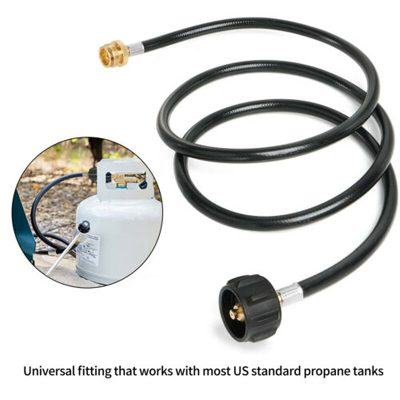 6FT QCC Propane Adapter Hose LP Tank 1lb to 20lb Converter for Weber Q ...
