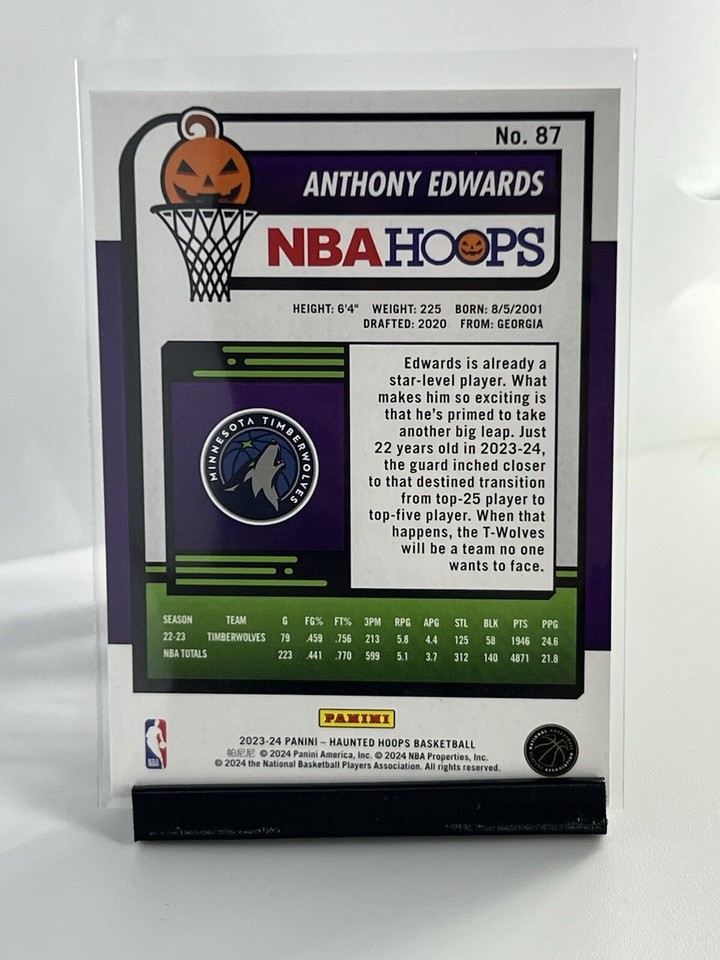 Anthony Edwards Haunted Hoops Slime Parallel | eBay