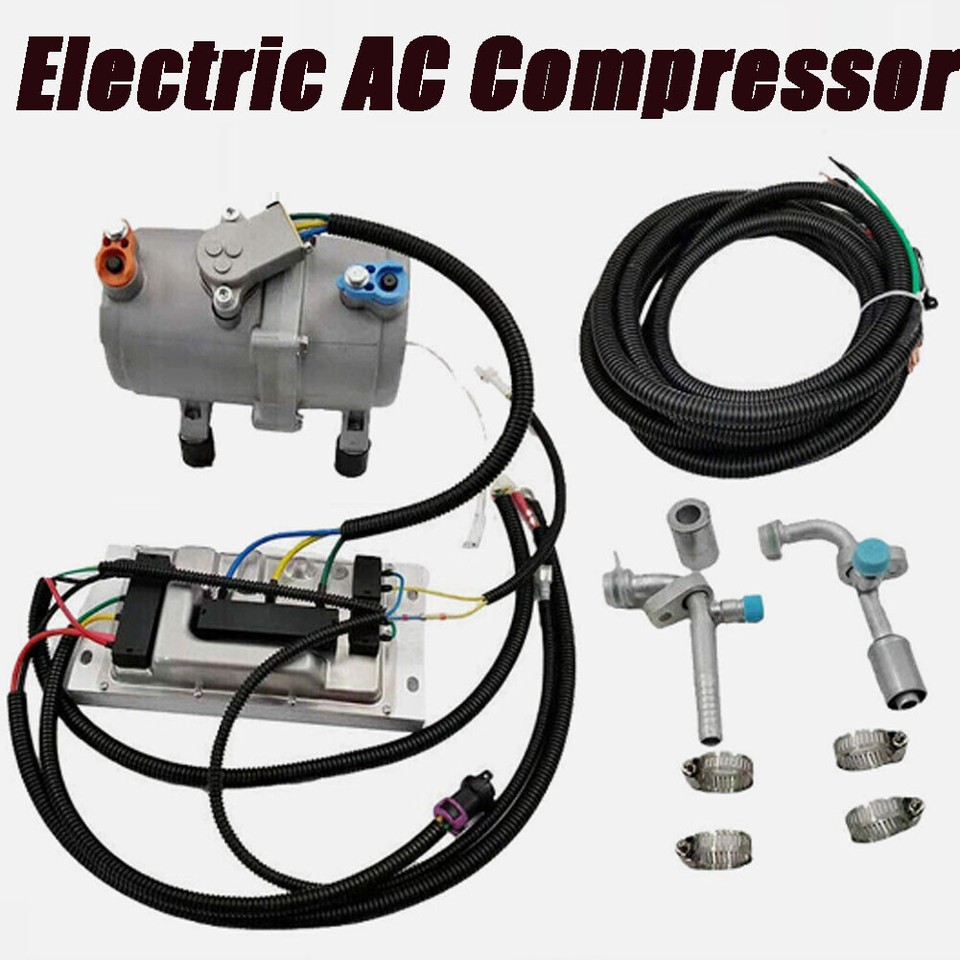 12V/24V Electric Compressor Sets for AC Air Conditioning Car Truck Bus ...