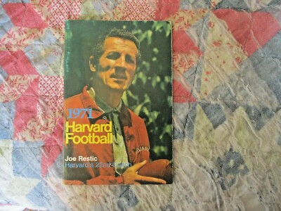 1971 HARVARD CRIMSON FOOTBALL MEDIA GUIDE Yearbook JOE RESTIC Program ...