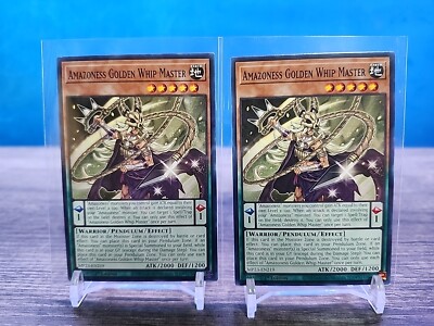 (2x) Yu-Gi-Oh Yugioh Amazoness Golden Whip Master MP23-EN219 Dueling ...