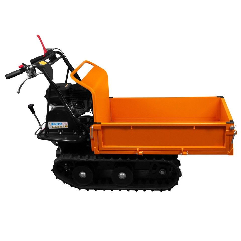 Mini Dumper Tracked Power Barrow Petrol Transporter 300kg Drop Side ...