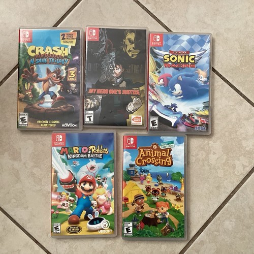Lot of 5 Nintendo Switch Empty Cases Mario Sonic Crash Bandicoot ...