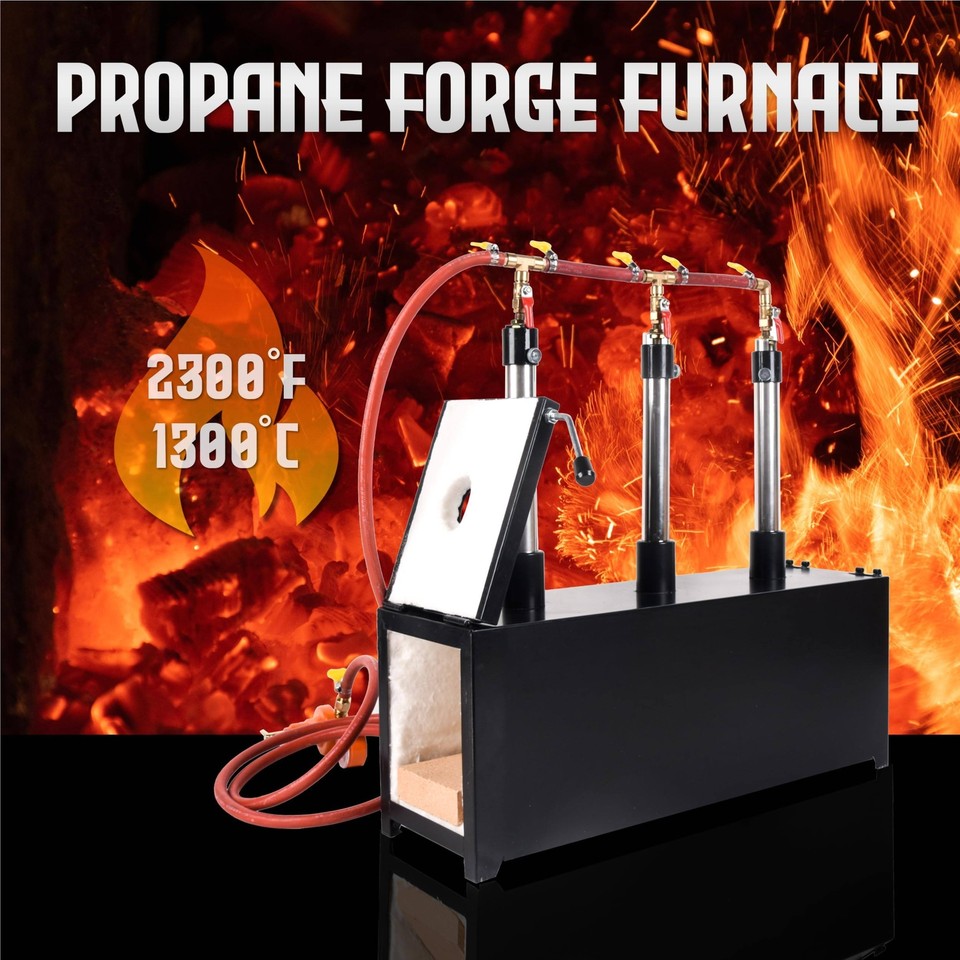 Propane Forge Propane Knife Forge Three Burner w/2 door Large Capacity ...