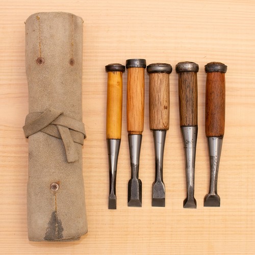 Japanese Short Chisel Set of 5 Hand Tool wood working #529 | eBay