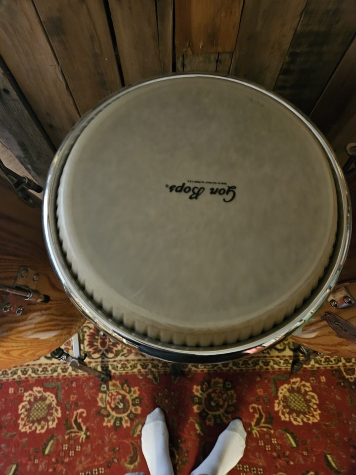 Set of 3 Gon Bops Acuna Congas. w/3 Lp Tri-Stands, & 3 Racketeer Cases ...