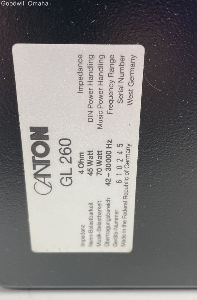 Pair of Canton GL 260 Bookshelf Speakers | TESTED! READ DESCRIPTION! | eBay