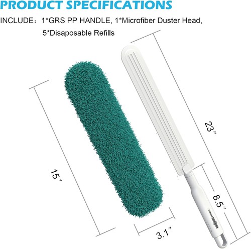 Microfiber Duster, Feather Dusters for 23" Hand Green | eBay