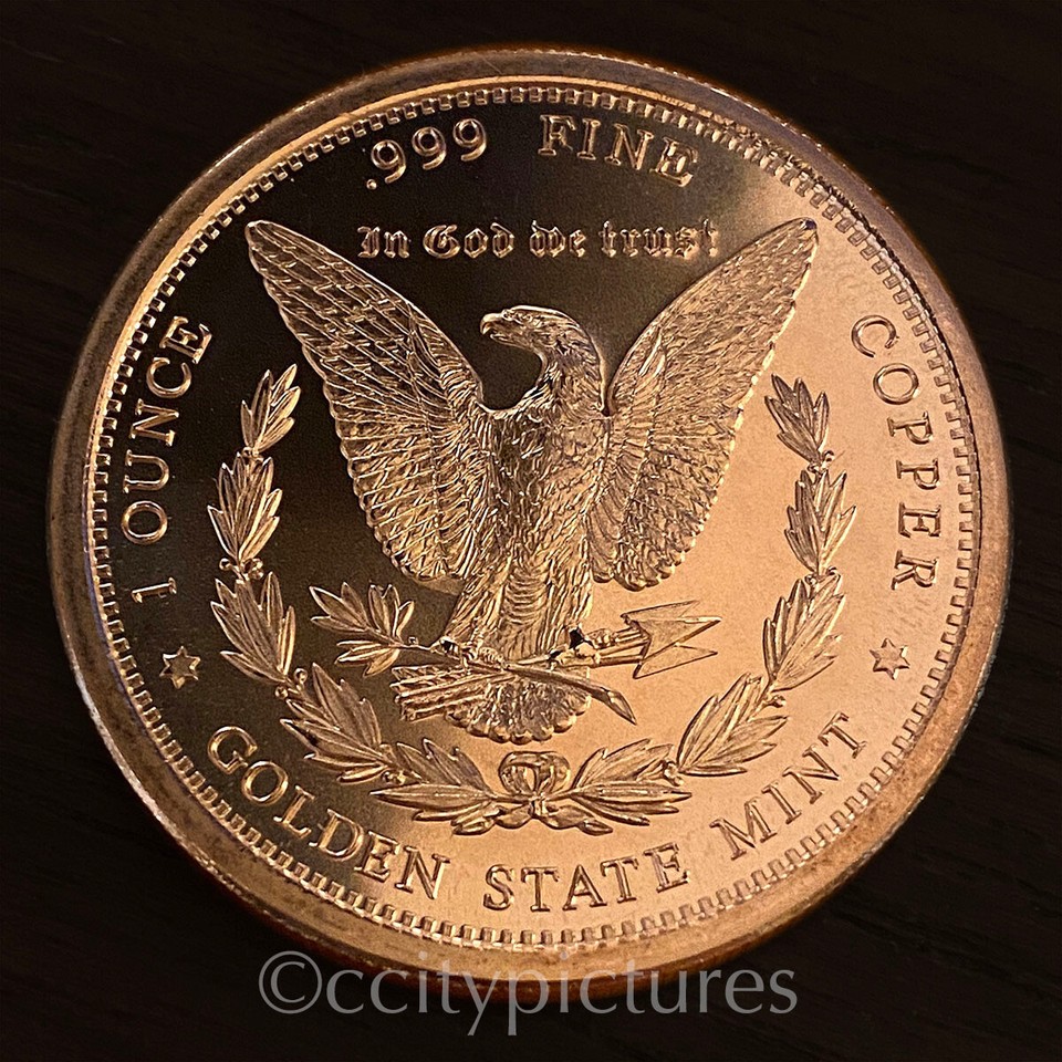 1 oz 999 Fine Copper Morgan Round | eBay