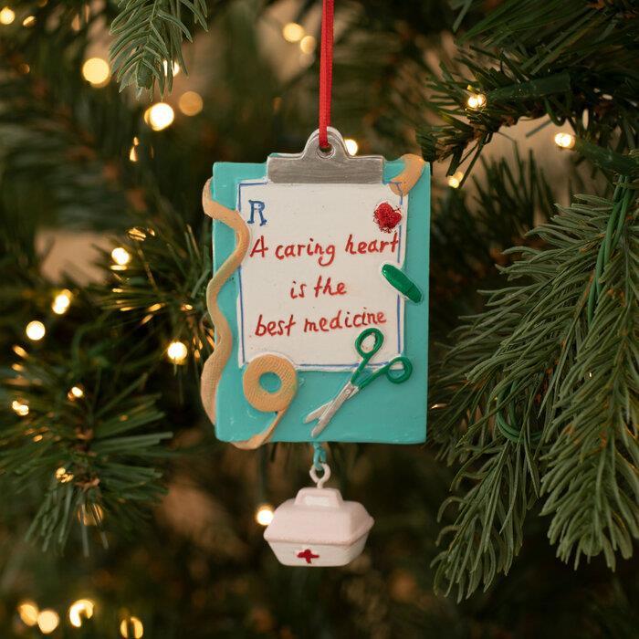 Doctor Nurse Medical Chart Resin Christmas Ornament NWT Gift for MD RN ...
