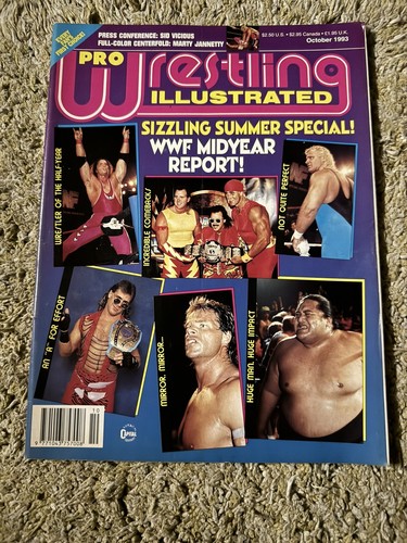 Pro Wrestling Illustrated Magazine October 1993 Hogan Hart Luger WWF ...
