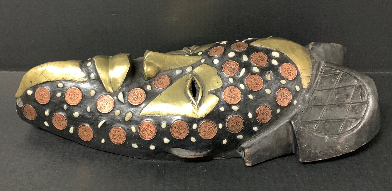 African Tribal Art Carved Wood Tikar Mask | eBay