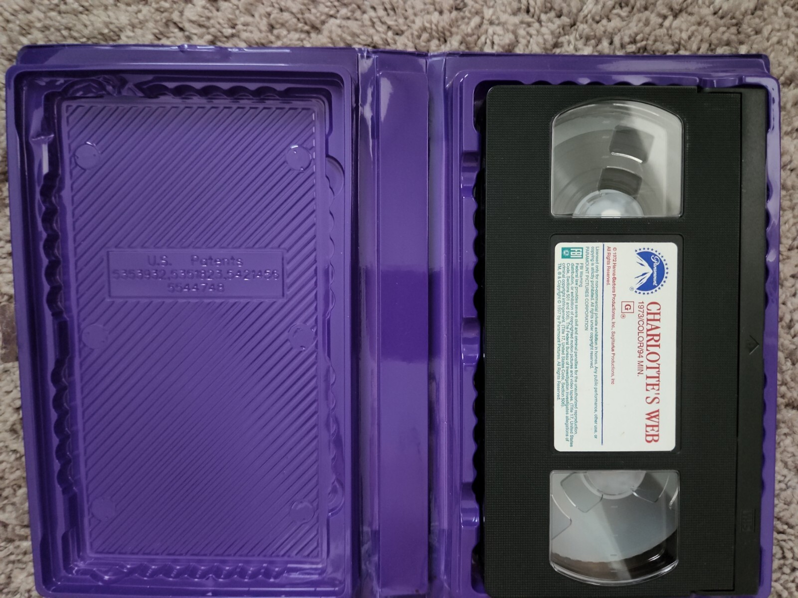 Charlotte's Web VHS 1996 Paramount Family Favorites Animated Movie Tape ...