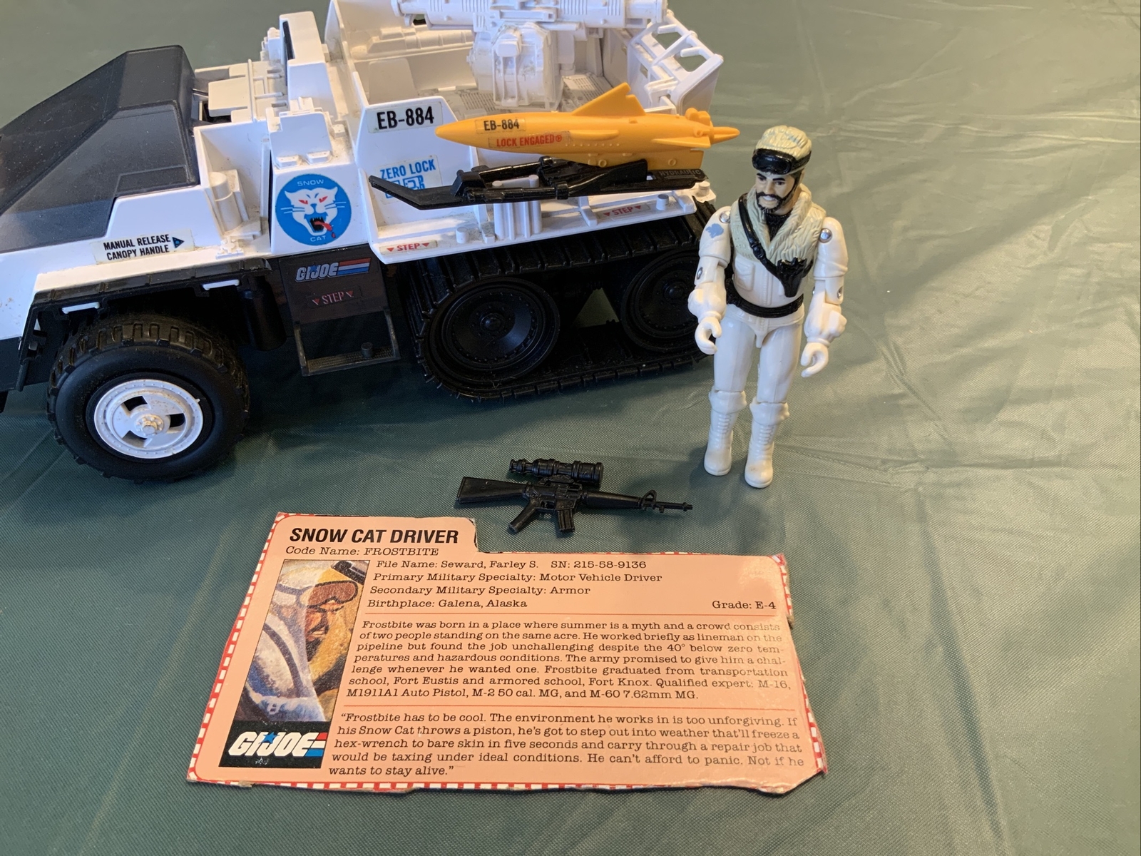GI Joe Snow Cat Vehicle Vintage 1985. With Frostbite And Card | eBay