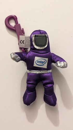 INTEL INSIDE Pentium II Spaceman “Bunny People” 6” Plush Purple w/Clip ...