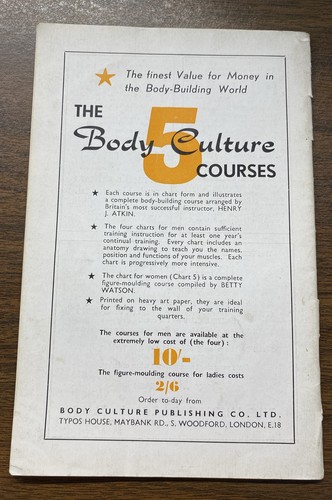 RARE Vintage 1950 Body Culture Magazine JACK DELINGER Male Beefcake Gay ...