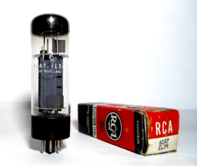 EL34 6CA7 Tube Philips Holland RCA Test 100% *Loose Cooling Fin ...