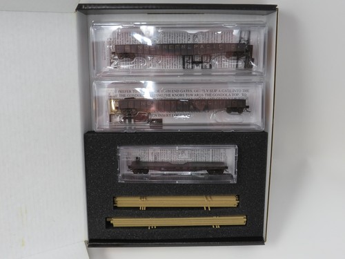 Micro-Trains N 98302240 Northern Pacific NP Log Gondola Freight Car Set ...