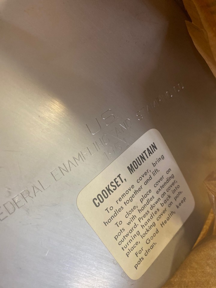 Mountain Cook Set Pans, Dated | eBay
