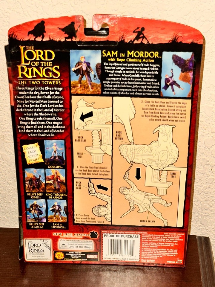 Samwise Gamgee LOTR Lord Of The Rings Action Figure New Toybiz 2002 | eBay