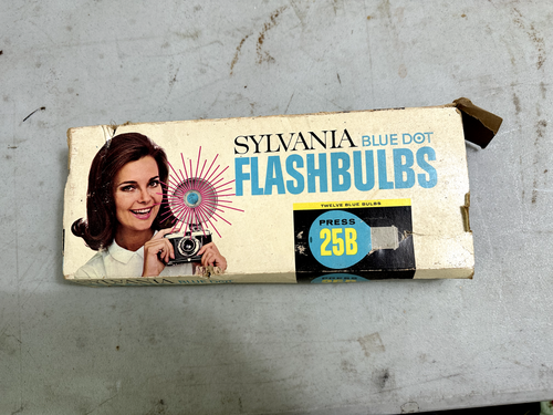 Vintage Sylvania Blue Dot Press 25B Camera Photo Flash Bulbs | eBay