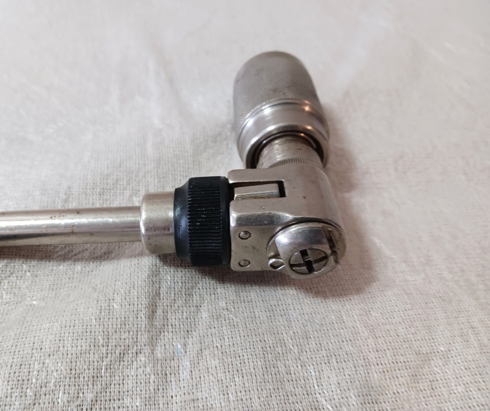 Vintage Stanley No. 2101A Bell System-B 10" Ratcheting Auger Bit Brace ...