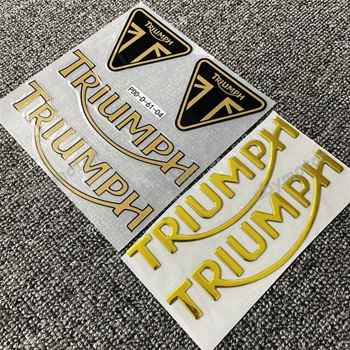 Motorcycle Fuel Tank 3D Emblem Decals For Triumph Bobber BIke ...