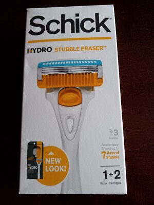 Schick HYDRO Skin Comfort Stubble Eraser Razor Blade/2 Razor Cartridges ...