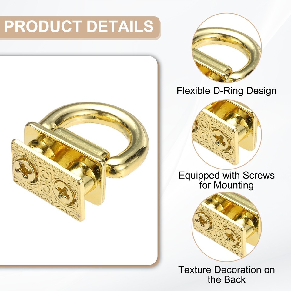 6-Pack Metal Bag Connector, Purse Suspension Clasp with D Ring [Cyan ...