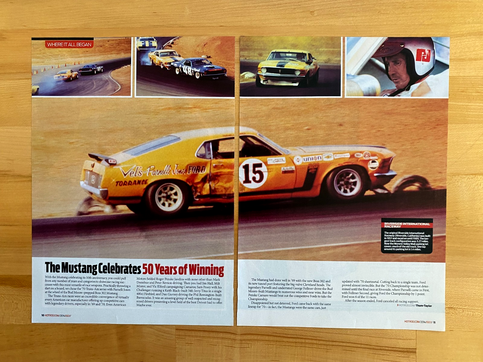 2014 Print Article 50 Years Of Mustang Parnelli Jones 1969 Mustang ...