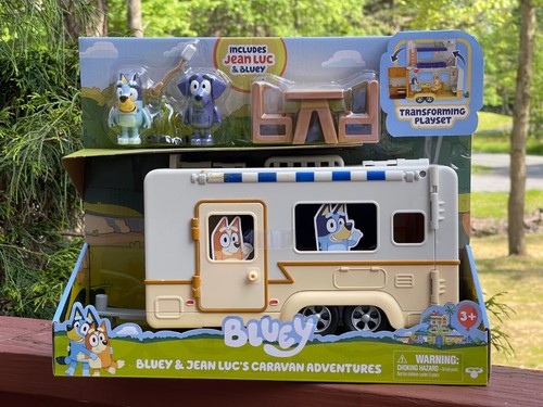 BLUEY & Jean Luc's Caravan Camper Van S5 Moose Toys Adventures Camper ...