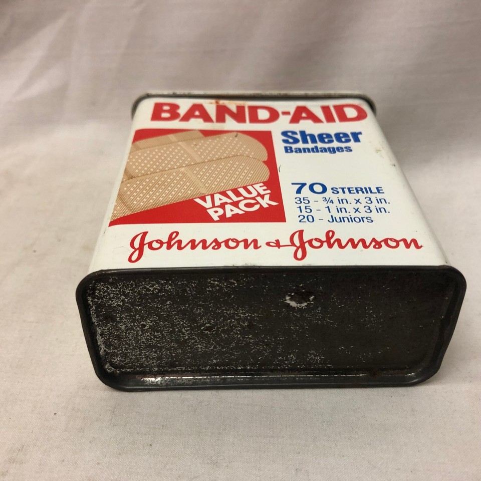 Vintage Metal Band-Aid Johnson & Johnson Box ONLY | eBay